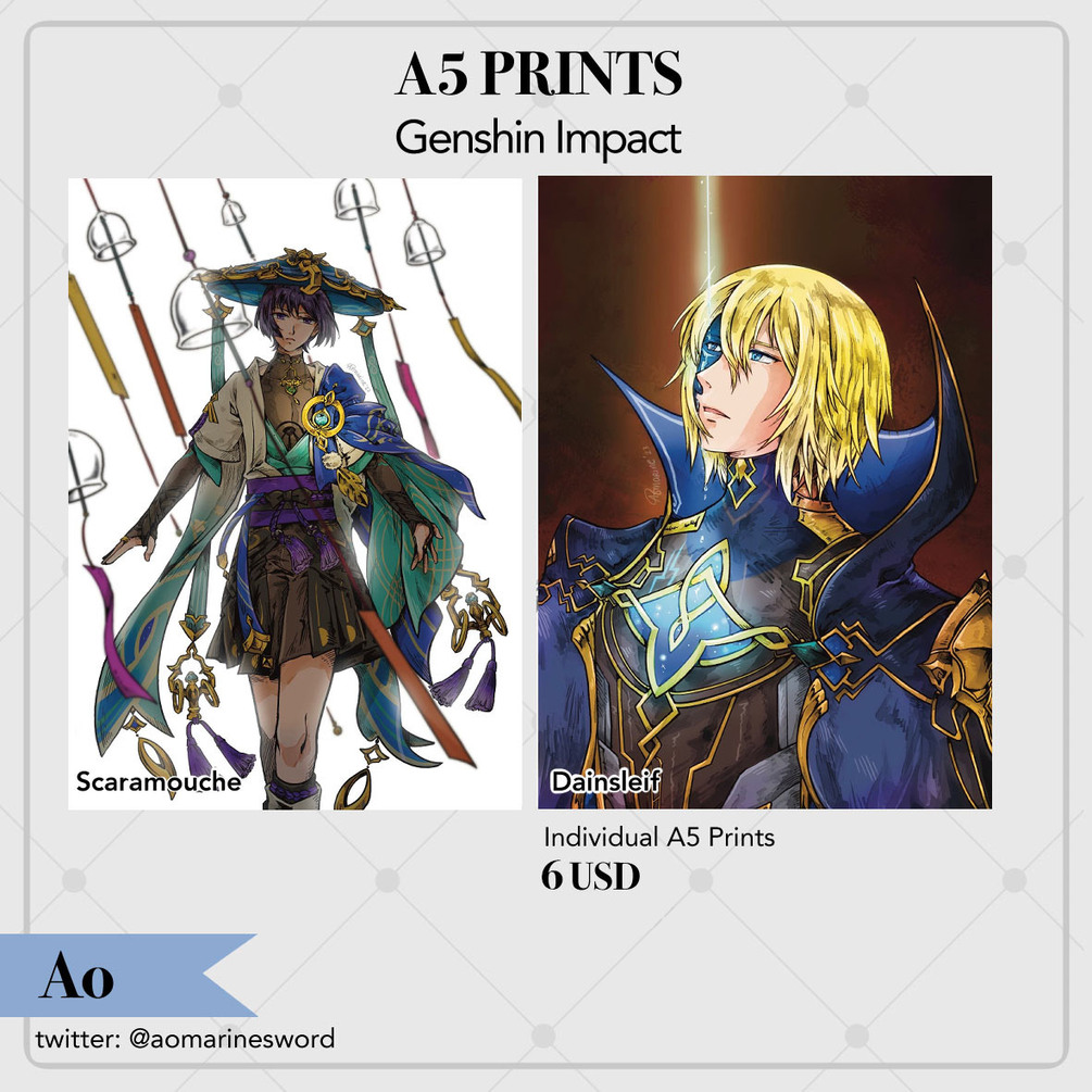 Aomarine’s 2022 Genshin Prints
