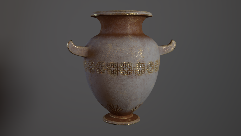 Low Poly Vase with Texture Maps
