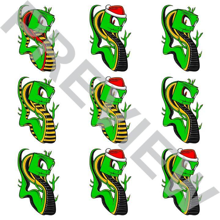 Character Green Snake - Customizable PNG Pack (30+ Variations) + Layers ...