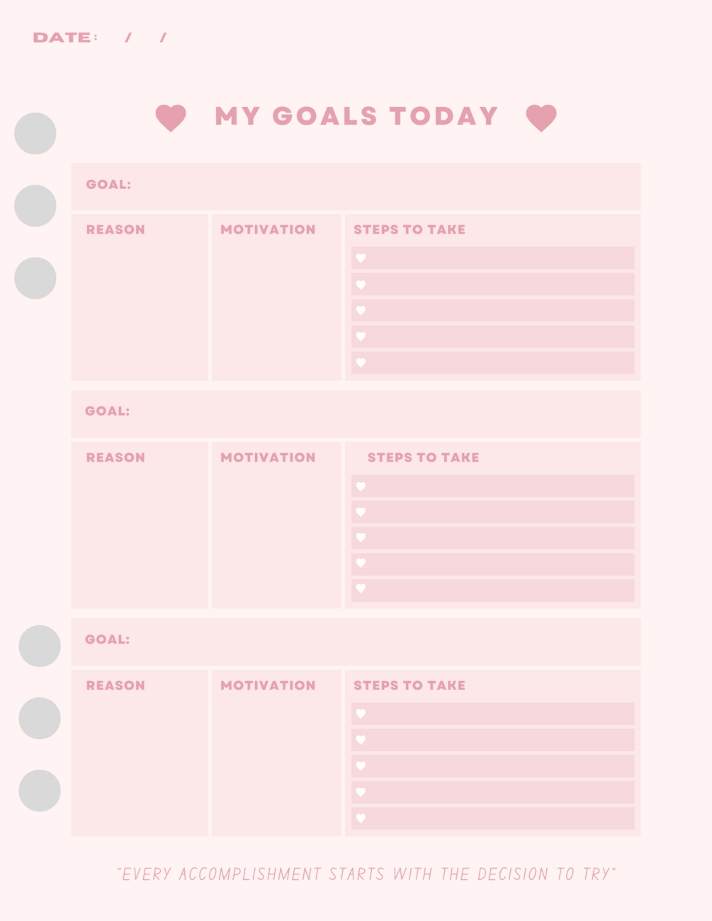 Your Simple Goals Planner for Success