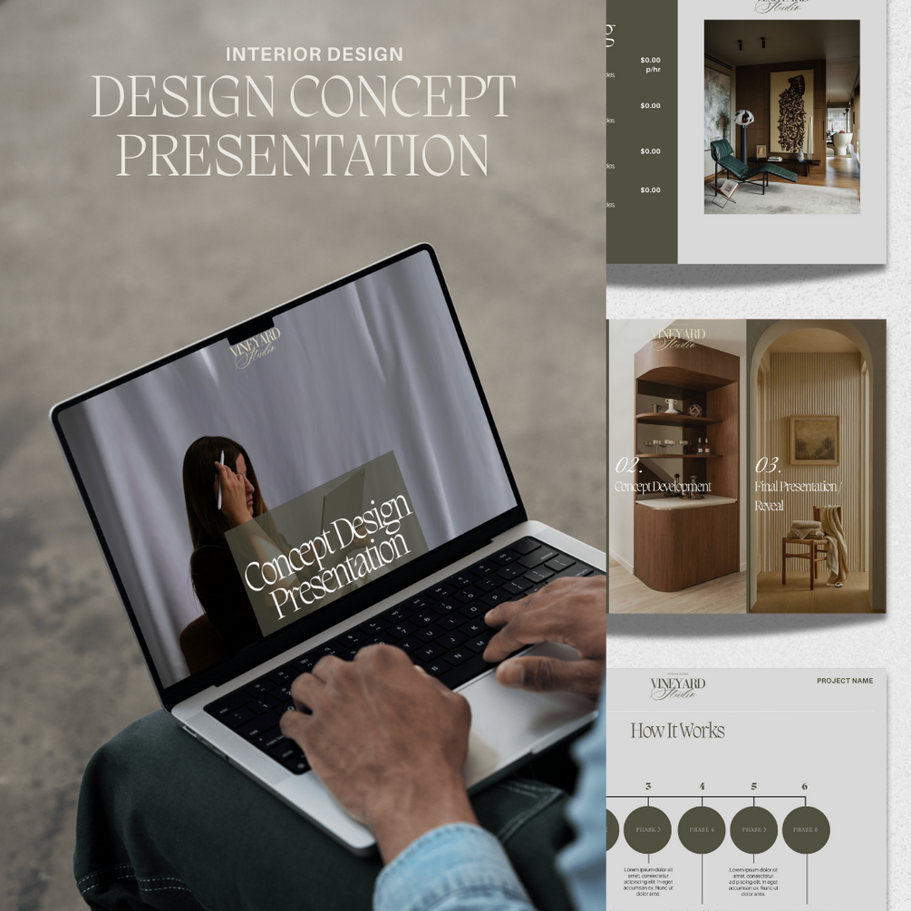 Interior Design Concept Presentation Template | Interior Design Template