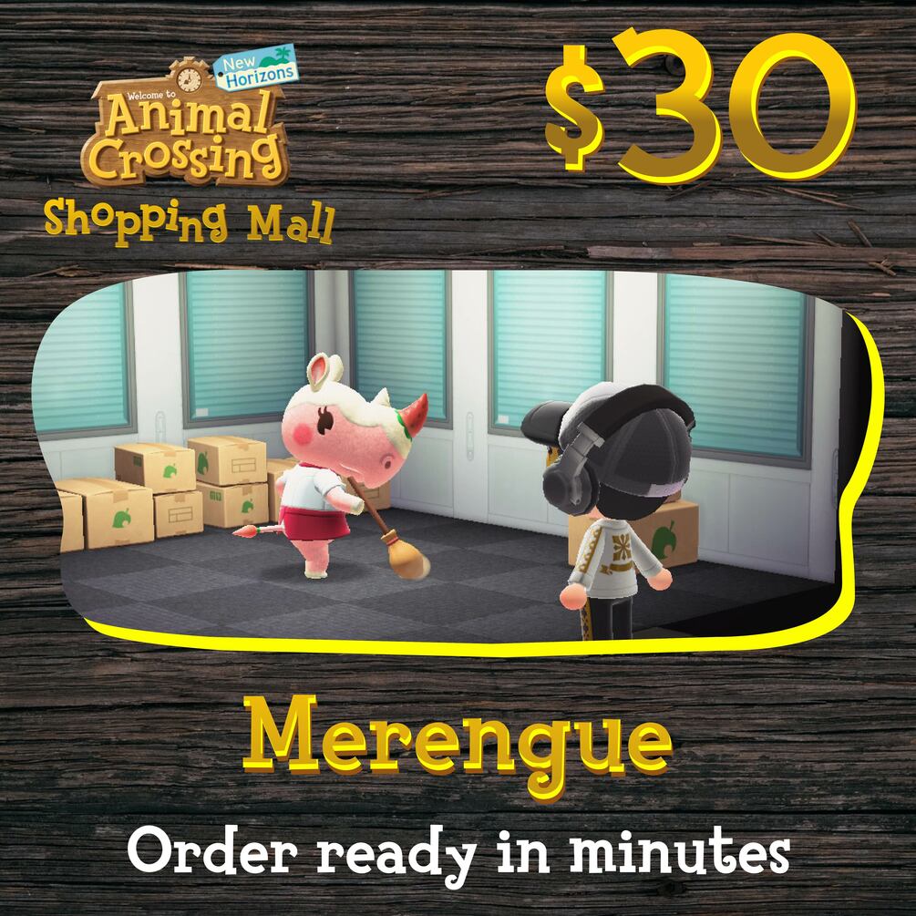 Animal Crossing In Game Merengue Ready to Move Out