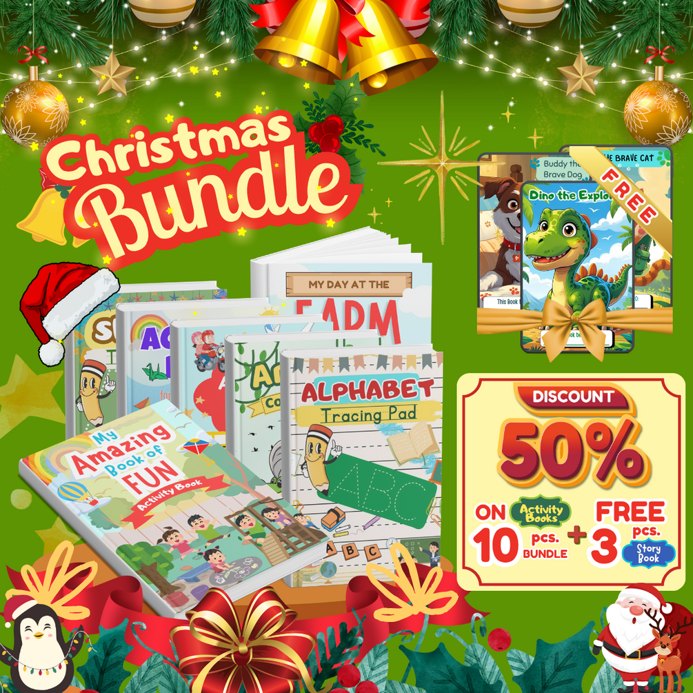 CHRISTMAS BUNDLE Activity Books + FREE Gifts