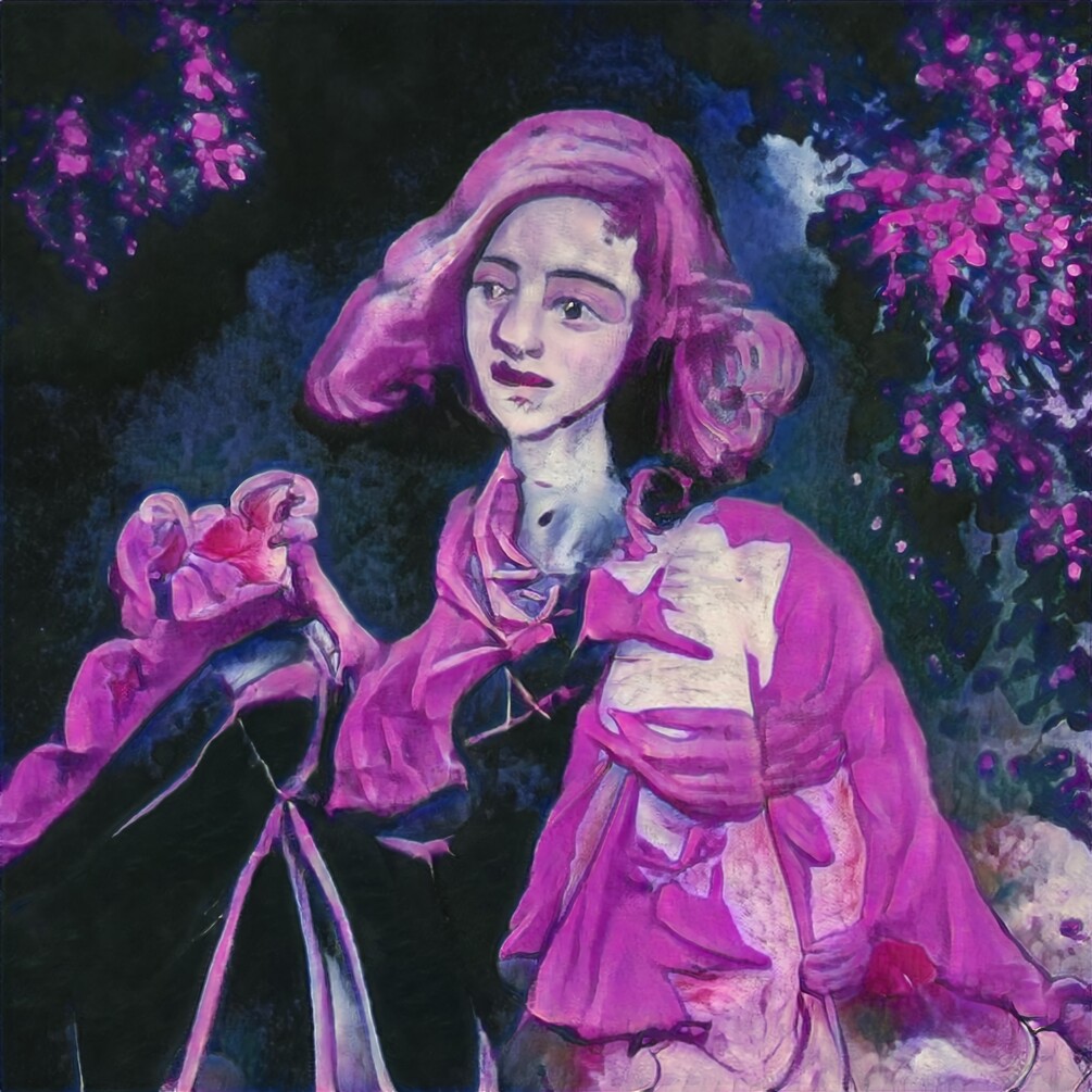 Thinking Woman in purple