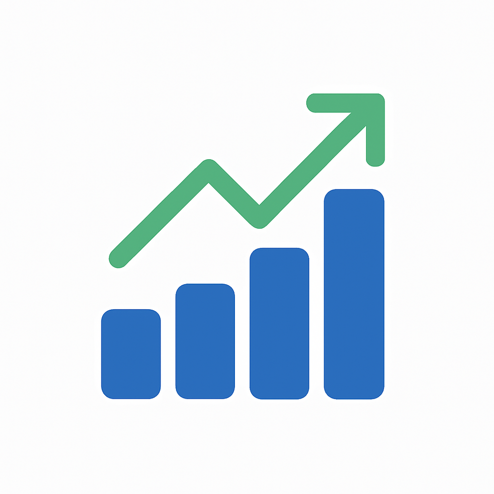 Business Growth Icon – Vector SVG for Digital Projects