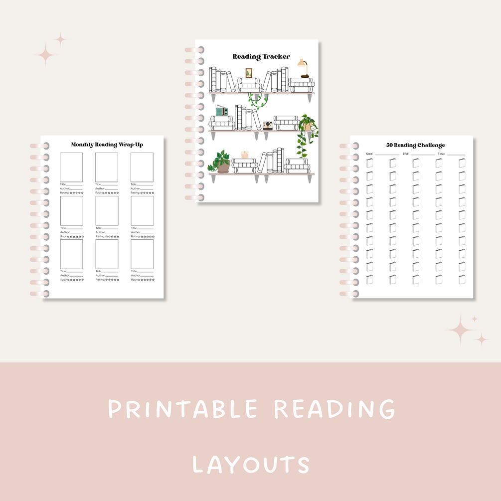 Customizable Reading Layouts | Digital & Printable for Book Lovers ...