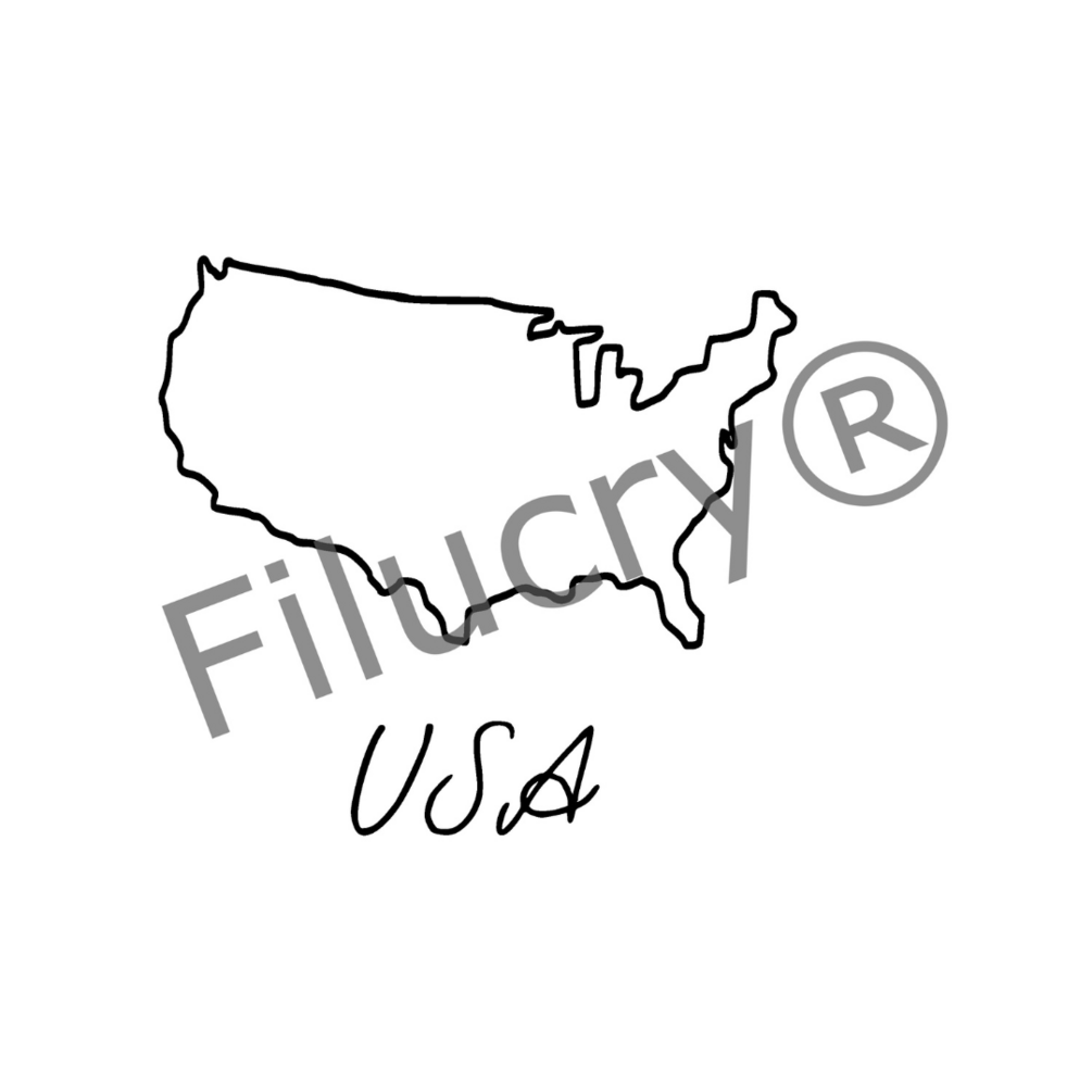 USA Outline SVG, PNG, JPG, PDF