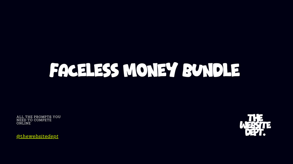 Faceless Money Bundle: Build Wealth Without Being in the Spotlight
