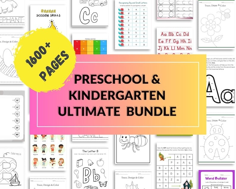 Preschool Curriculum | 1600+ Preschool Workbook with Preschool worksheets