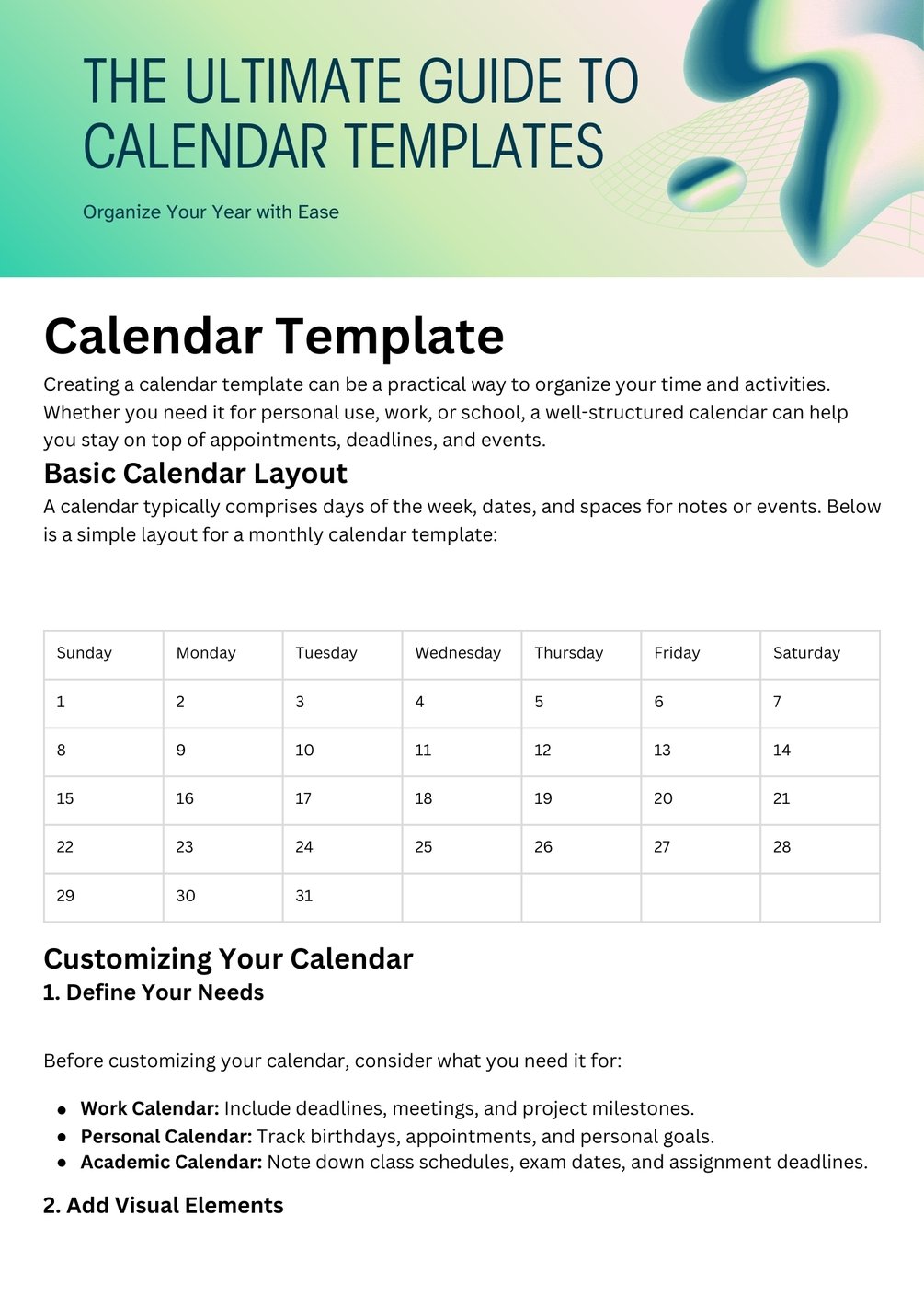 Best Calendar Template Google Docs to Simplify Your Schedule