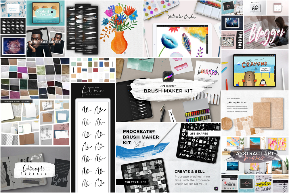 Big Procreate Brushes Bundle 25 Products
