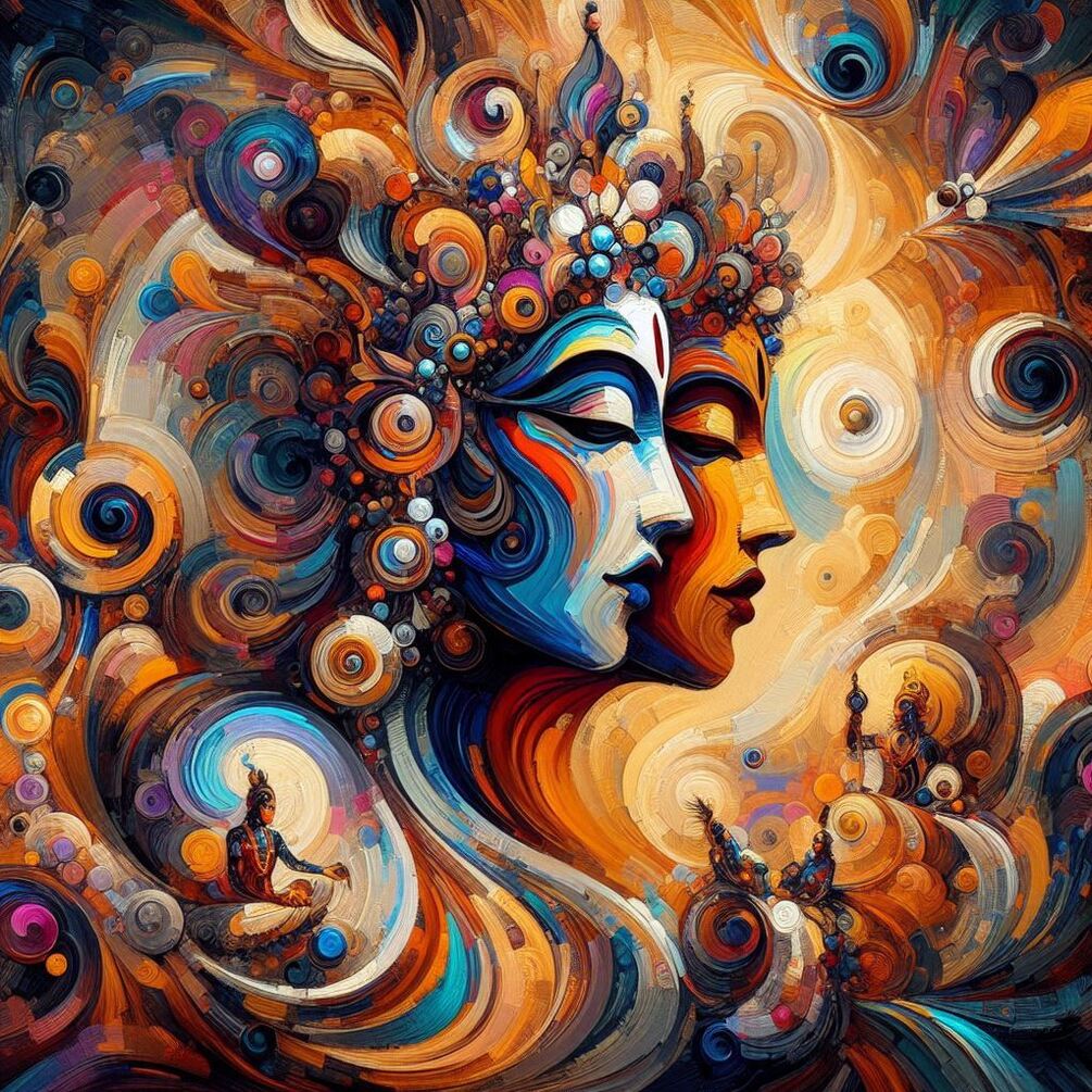 🎨 Divine Expressions: Abstract Images of Gods 🌟