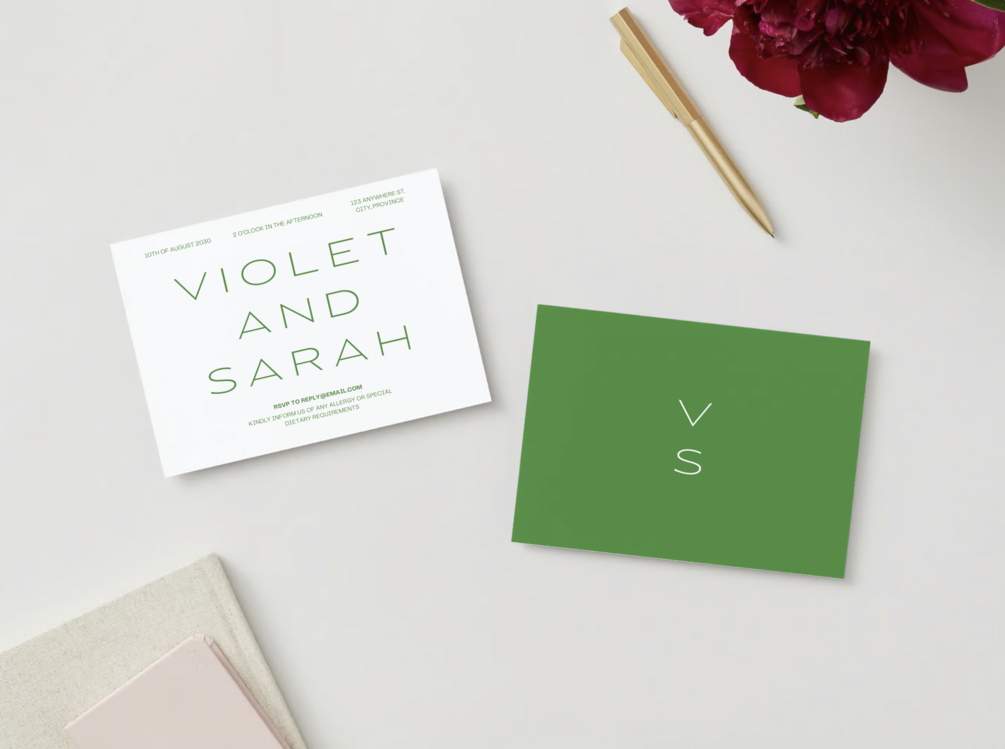 RETRO 90s WEDDING INVITATIONS - DIGITAL INVITATIONS