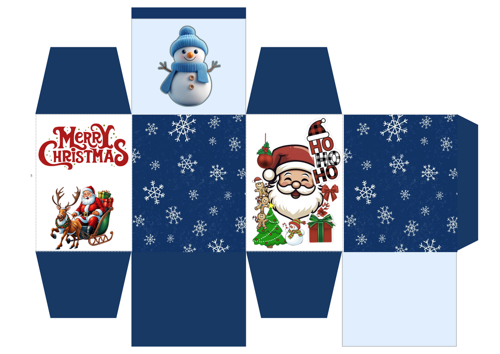 Printable Christmas Treat Boxes (4-in-1 bundle) | Editable in Canva ...