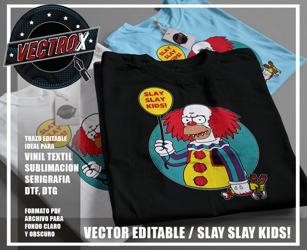 Vector Editable - Slay Slay Kids