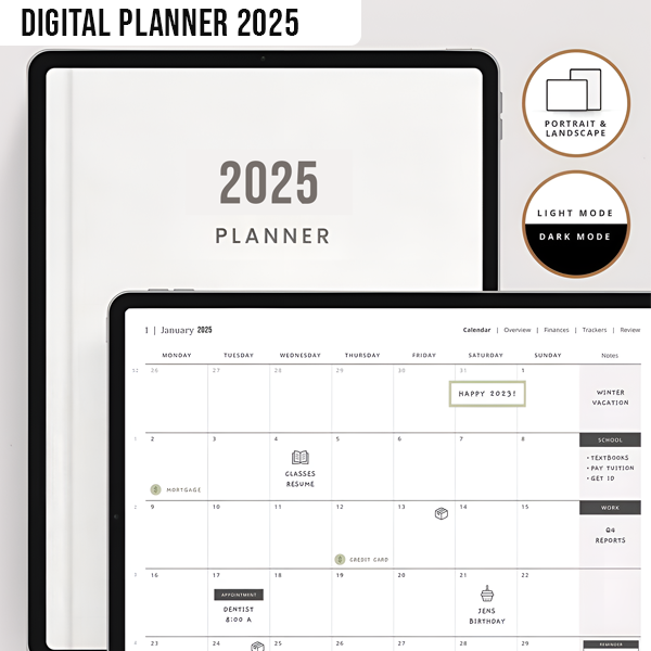 Digital Planner, Goodnotes Planner, iPad Planner, Notability Planner ...
