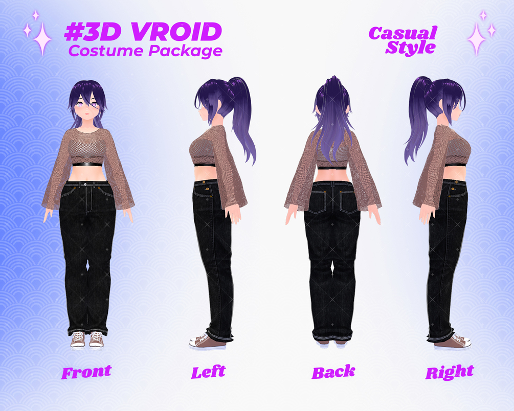 VRoid Clothing Pack, Vtuber Outfits, Casual Elegance, Elegant Wardrobe ...