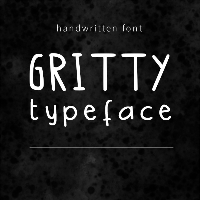 GRITTY HANDWRITING FONT - full professional version
