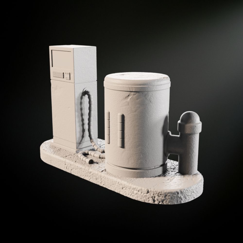 Sci-Fi Gas Pump STL | Futuristic Fuel Station Prop | 3D Printable ...