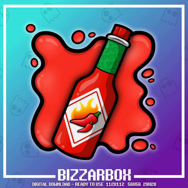 Streamer Channel Point Emote: Hot Sauce Splat
