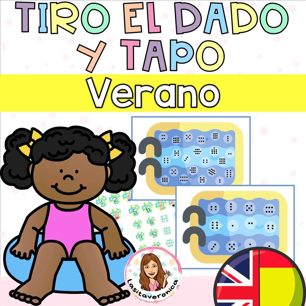 Tira el dado, cuenta y tapa Verano /Roll, Count, & Cover Math Dice ...