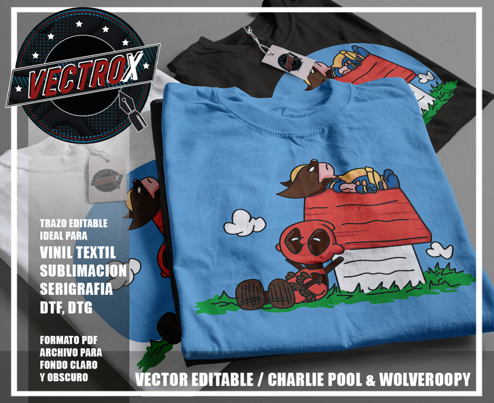 Vector Editable - Charlie Pool & Wolveroopy