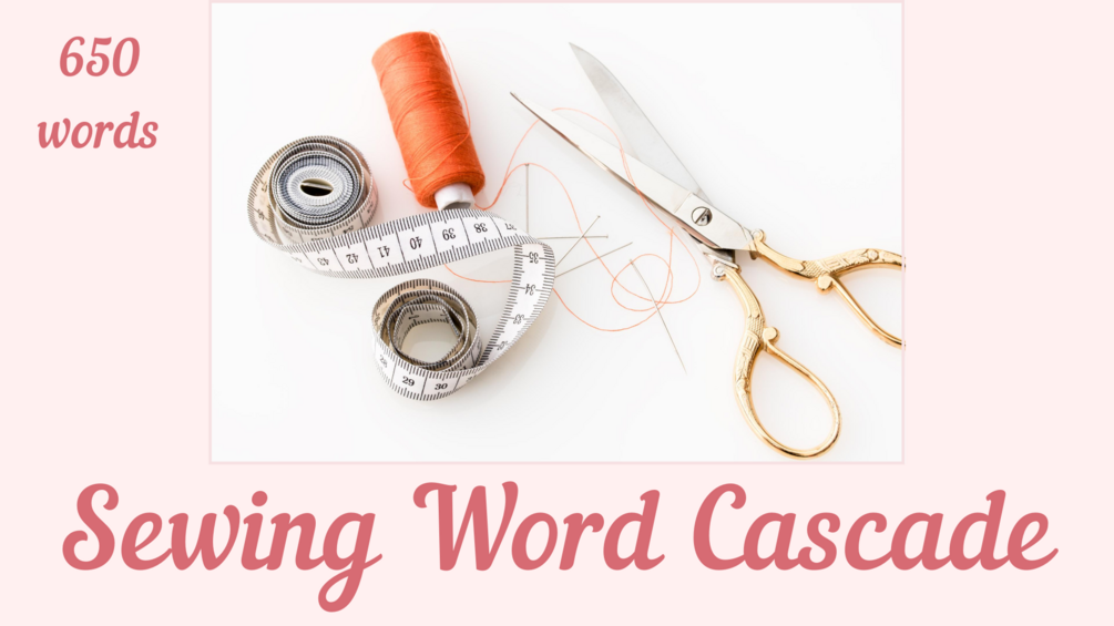 Sewing Word Cascade