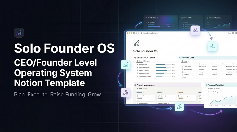 Solo Founder OS - (CEO Level Operating System Notion Template)