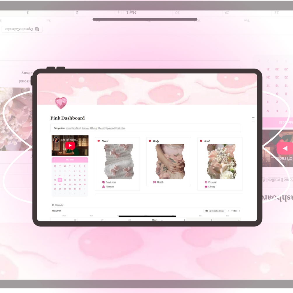 Notion Dashboard (Pink)