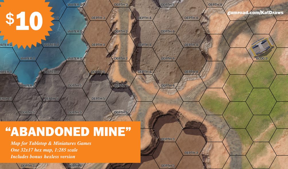 "Abandoned Mine" - Map for Tabletop Games