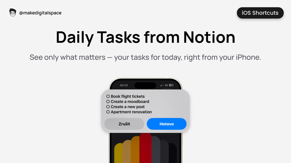 Daily Tasks from Notion - iOS Shortcut