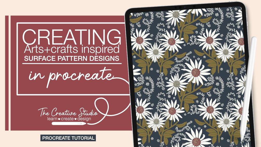 Creating Vintage Arts + Crafts Era Inspired Surface Pattern Designs in ...