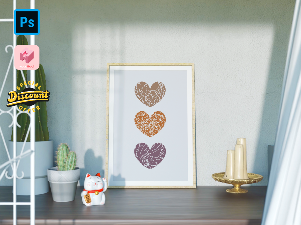 Video Mockup Digital Art with Moving Curtains and Maneki Neko | Wood ...