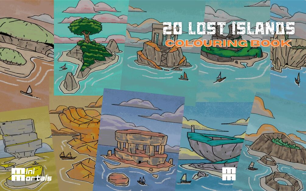 20 Lost Islands Colouring Book Adventure by Mini Mortals