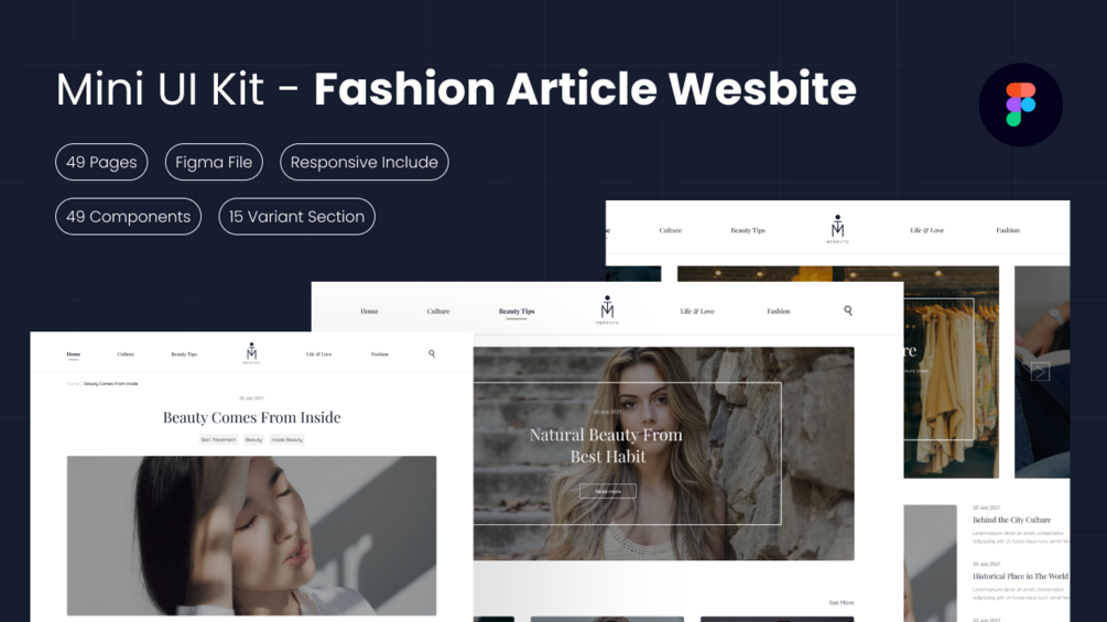 Mini UI Kit - Article Beauty Fashion