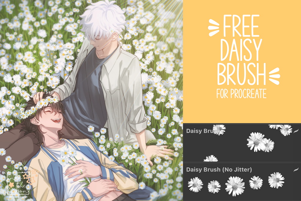 🌼 Free Daisy Stamp Brush (For Procreate Only) 🌼