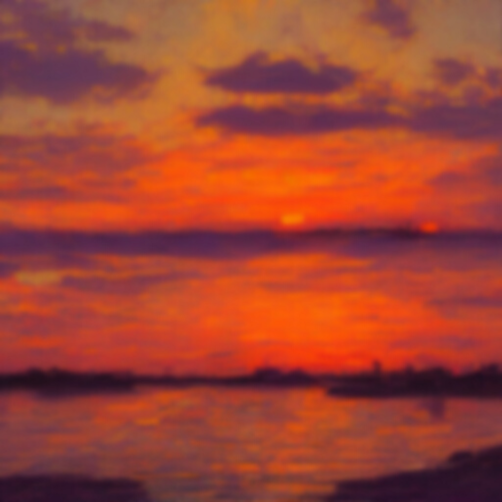 Sunset Digital Painting Modern Art Futurist Vaporwave Printable