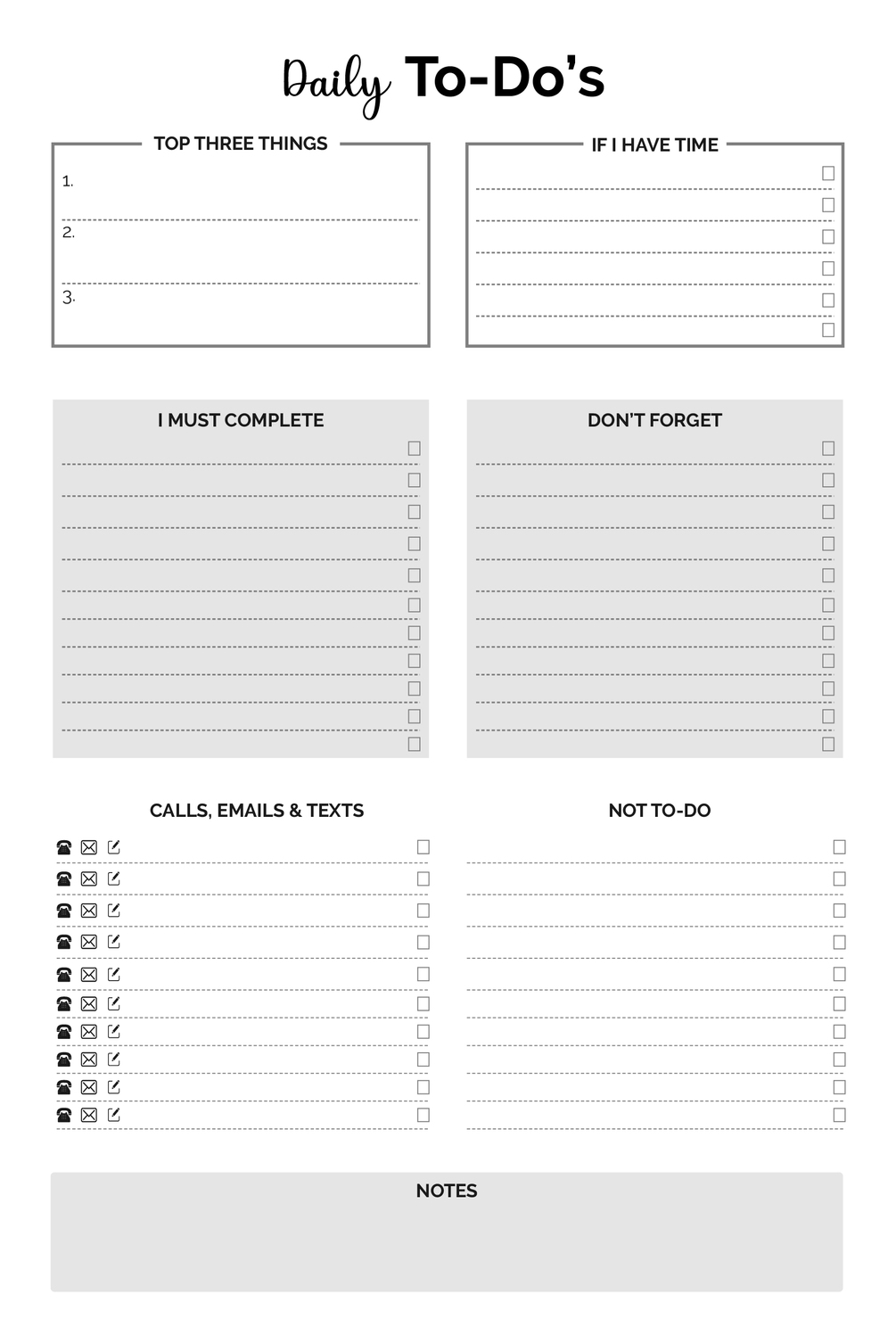 Kdp Interior Daily to Do List Planner