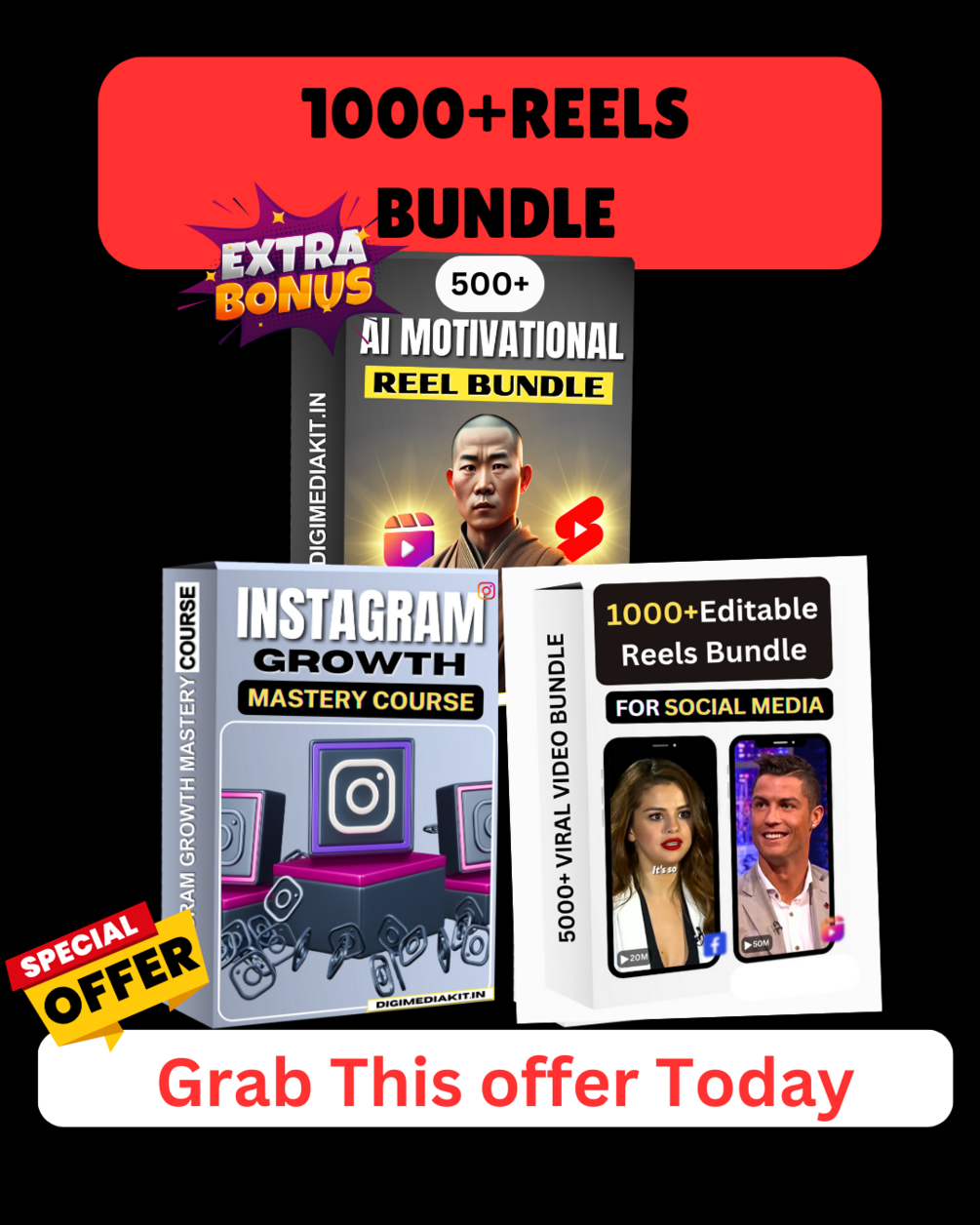 1000+Reels Bundle+ Bonus(500 AI Reels bundle)