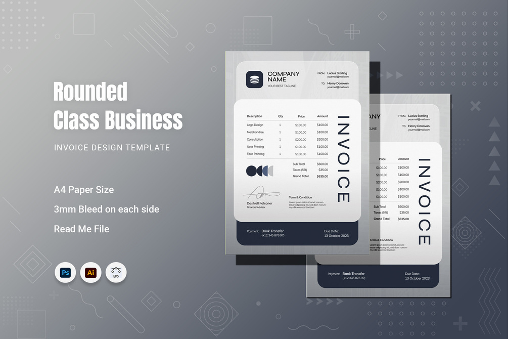 Rounded Box Invoice