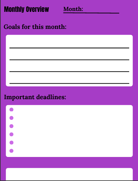 Student Planner Purple