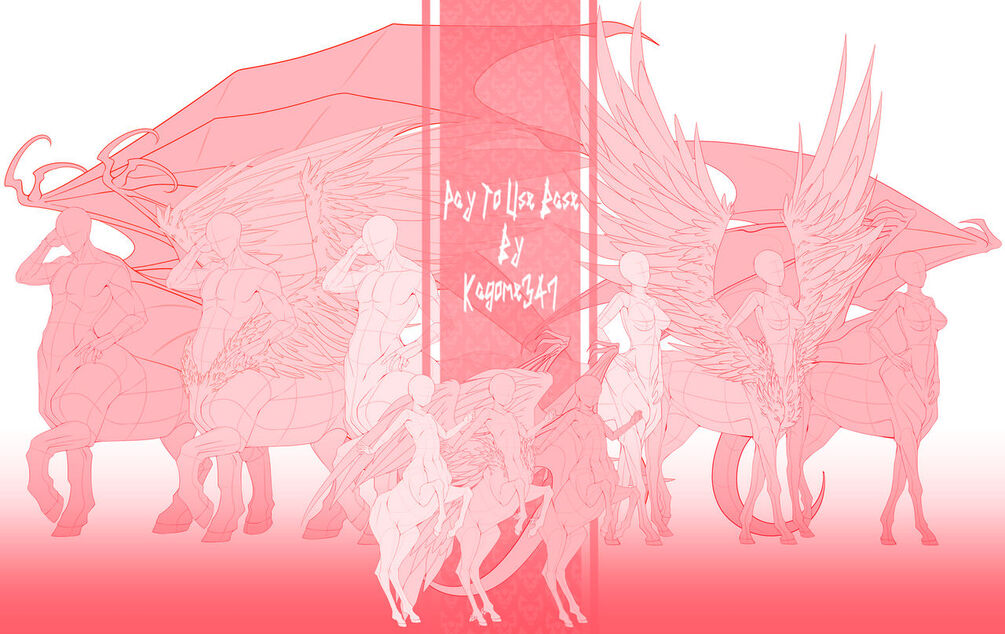 6-8 P2U Base Bundle: Centaur PSD and PNG Files