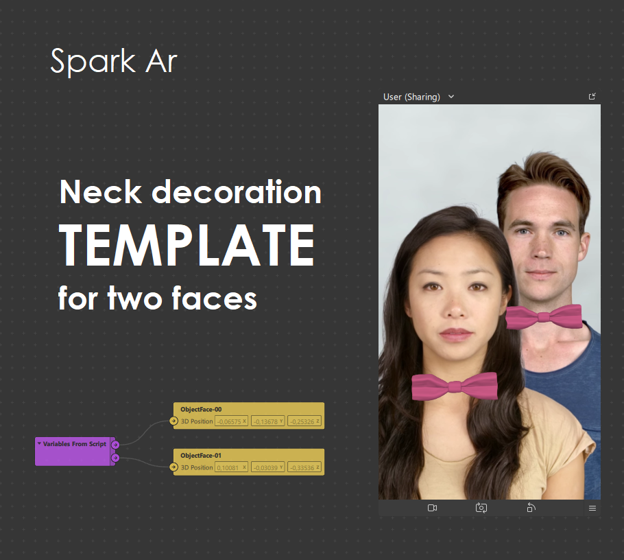 Neck Decoration Template (2 faces) Spark Ar