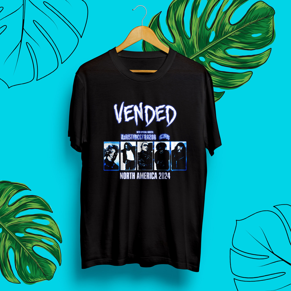 VENDED NORTH AMERICAN TOUR 2024. VENDED TOUR. VENDED. FRONT SIDE UNISEX ...