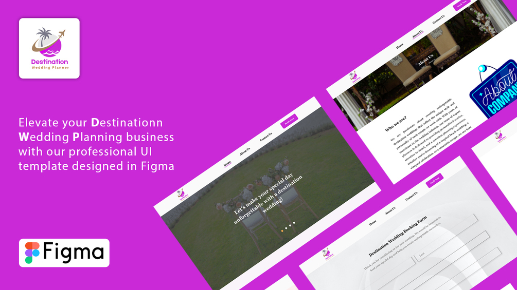 Destination Wedding Planner - Website Template - Figma