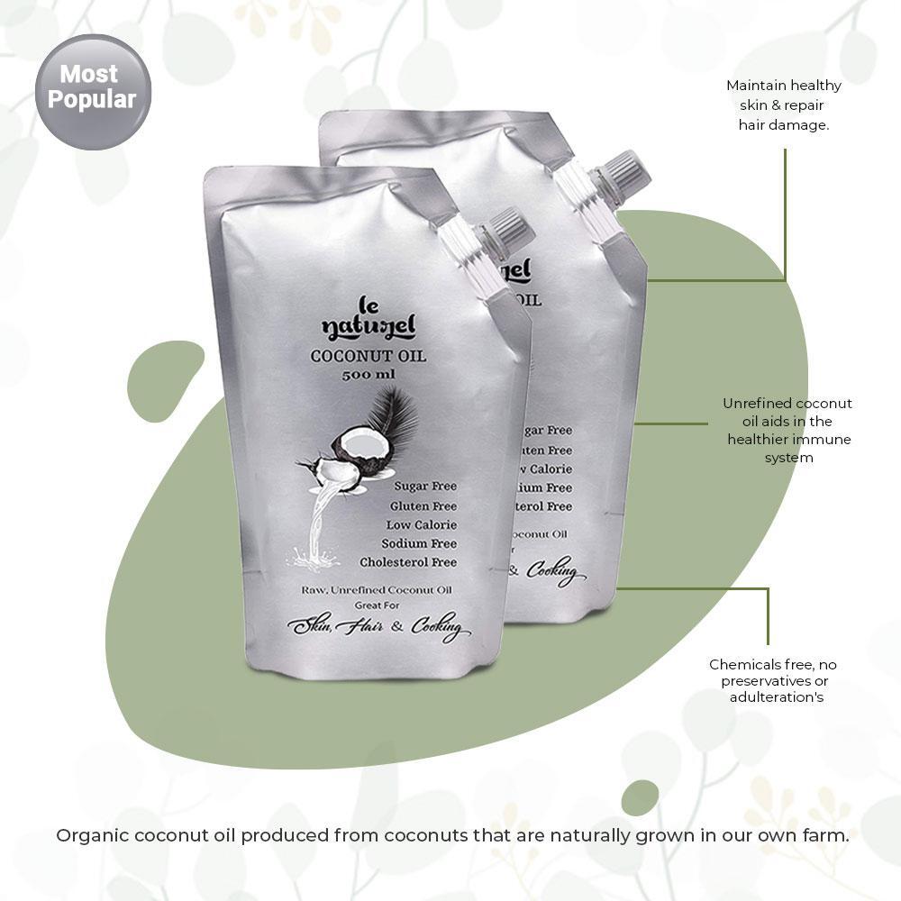 Organic coconut oil - Pack of 2 @ 30% Discount | Le Naturel