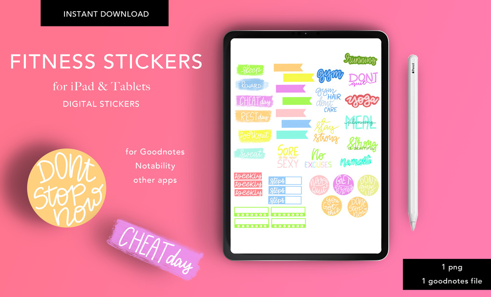 Fitness Digital Stickers