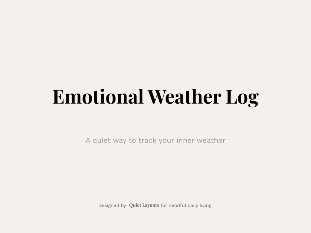 Emotional Weather Log
