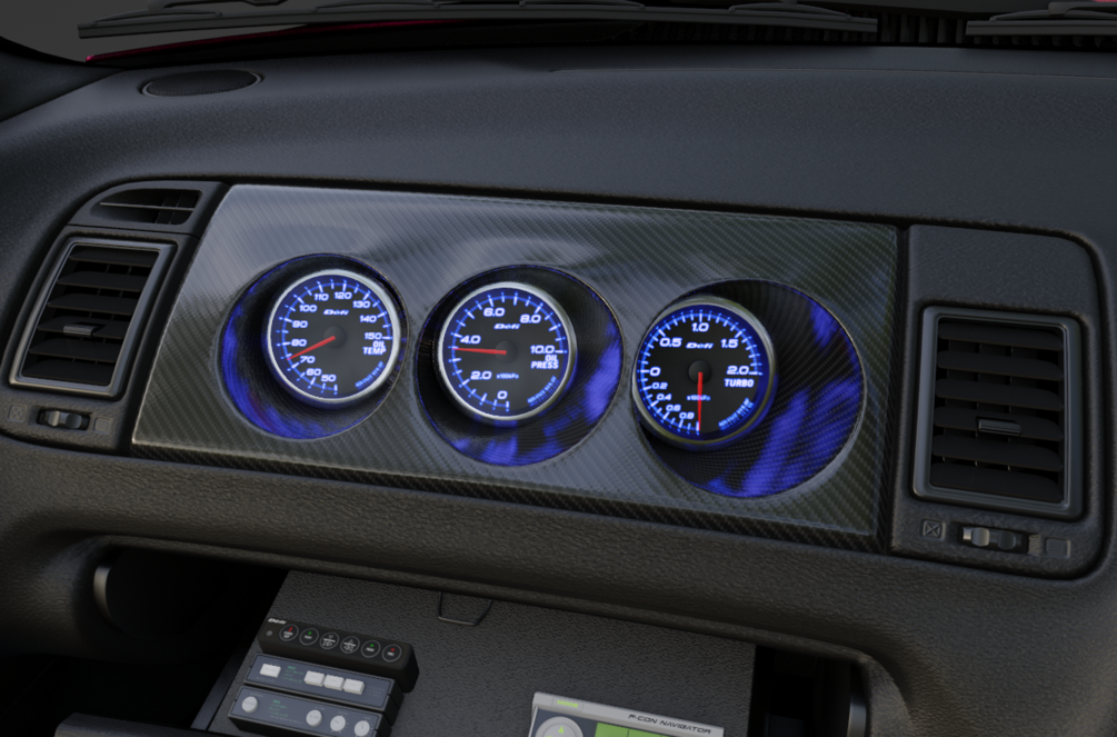 (JZA80) Top Secret pass. airbag gauge pod for GTS model