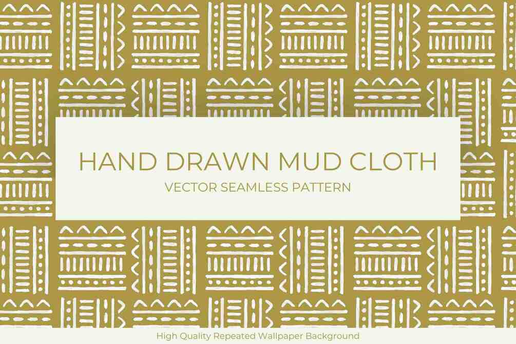 Hand Drawn Mud Cloth Pattern